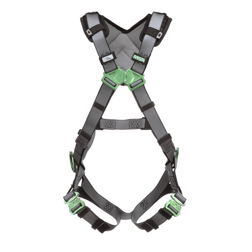 MSA V-FIT™ Full Body Positioning Harness with Back & Hip D-Rings, Quick ...