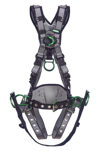 MSA V-FIT Derrick Harness, Back, Front & Hip D-Rings, Tongue and Buckle ...