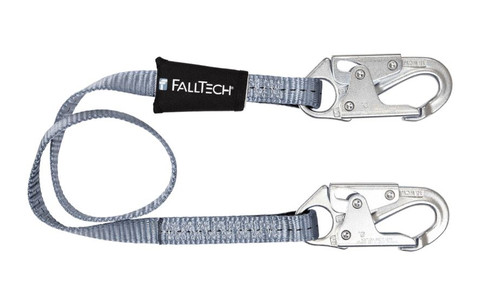 FallTech 8204 4' Web Restraint Lanyard, Fixed-length with Steel Snap ...