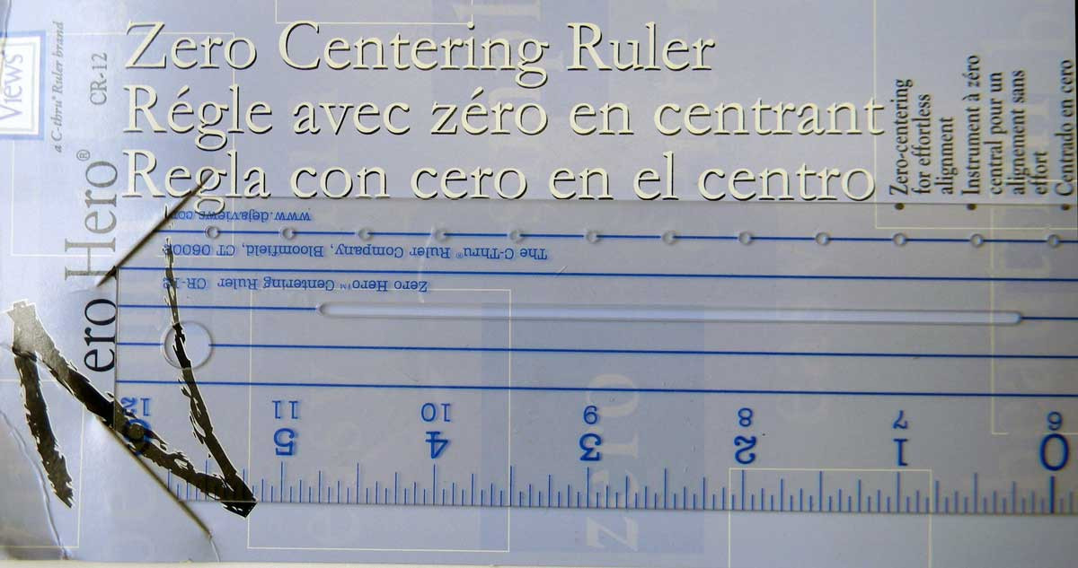 C-Thru Zero Centering Ruler 12" - Wet Paint Artists' Materials and Framing