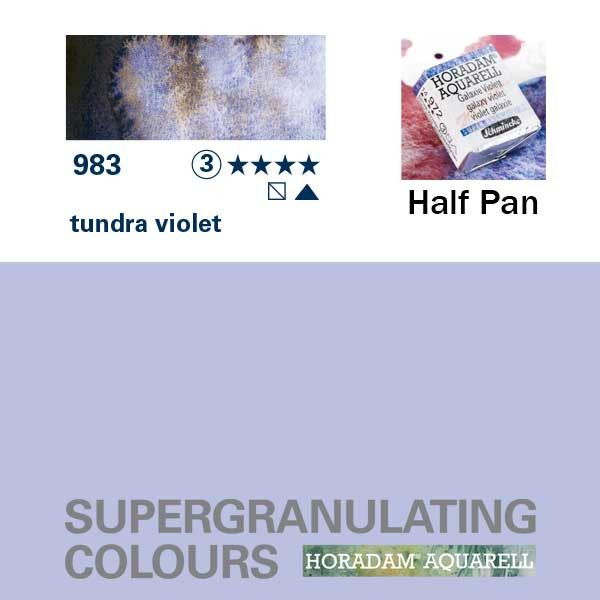 Schmincke Horadam Supergranulating Watercolor Half Pan Tundra Violet - Wet Paint Artists ...