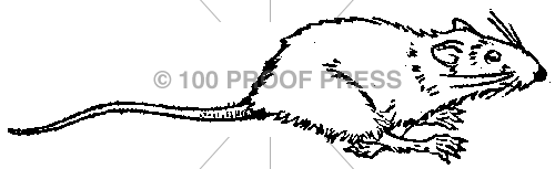100 Proof Press Rubber Stamp Scampering Mouse - Wet Paint Artists ...