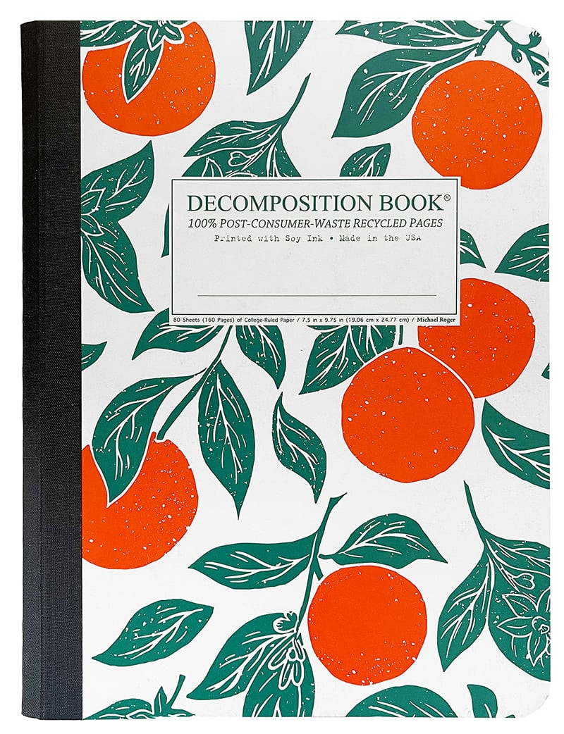 Michael Roger Press Decomposition Ruled Notebook Oranges - Wet Paint ...