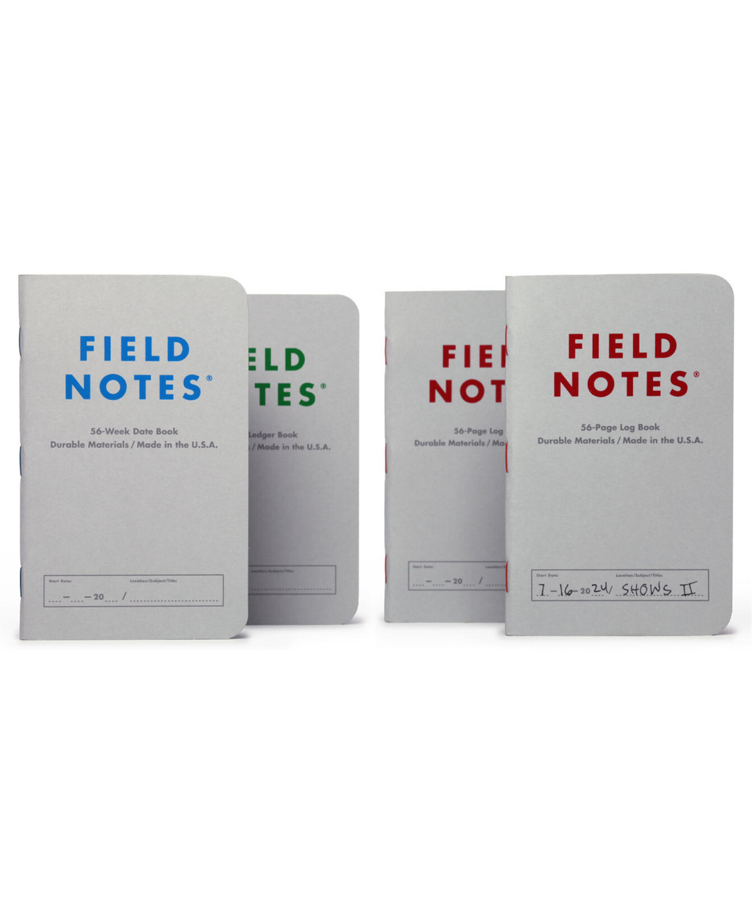 Field Notes Quarterly Limited Edition Index Log Book 2-Pack - Wet Paint ...