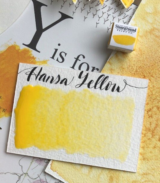Stoneground Paint Watercolor 1/2 Pan Hansa Yellow - Wet Paint Artists ...