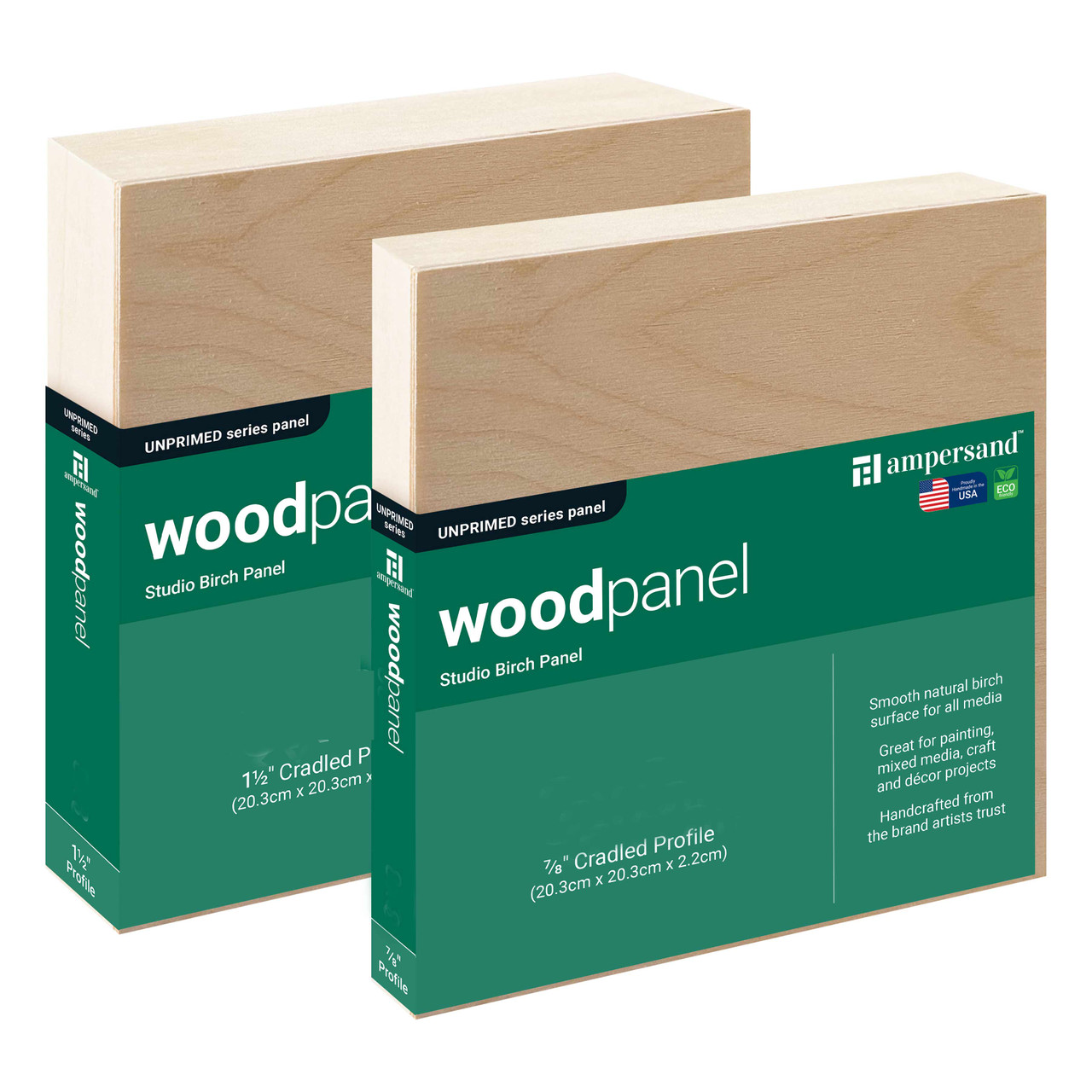 Ampersand Woodpanel 7/8" Cradled 4x4" - Wet Paint Artists' Materials ...