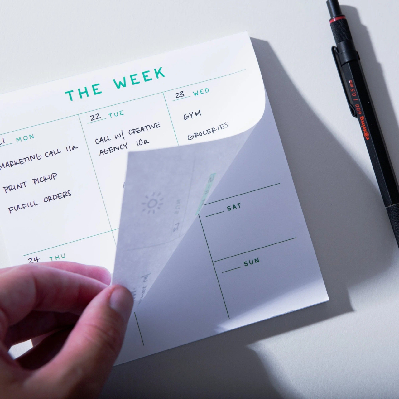 Case Study Small Weekly Desk Planner 5x5" 50 Sheets - Wet Paint Artists ...