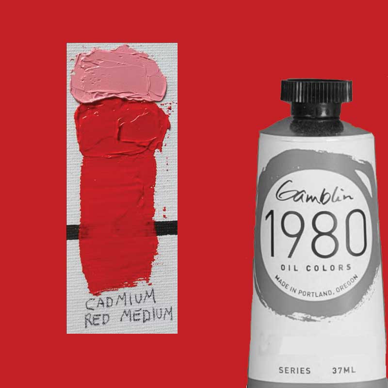 Gamblin 1980 Oil Paint 37ml Cadmium Red Medium - Wet Paint Artists ...