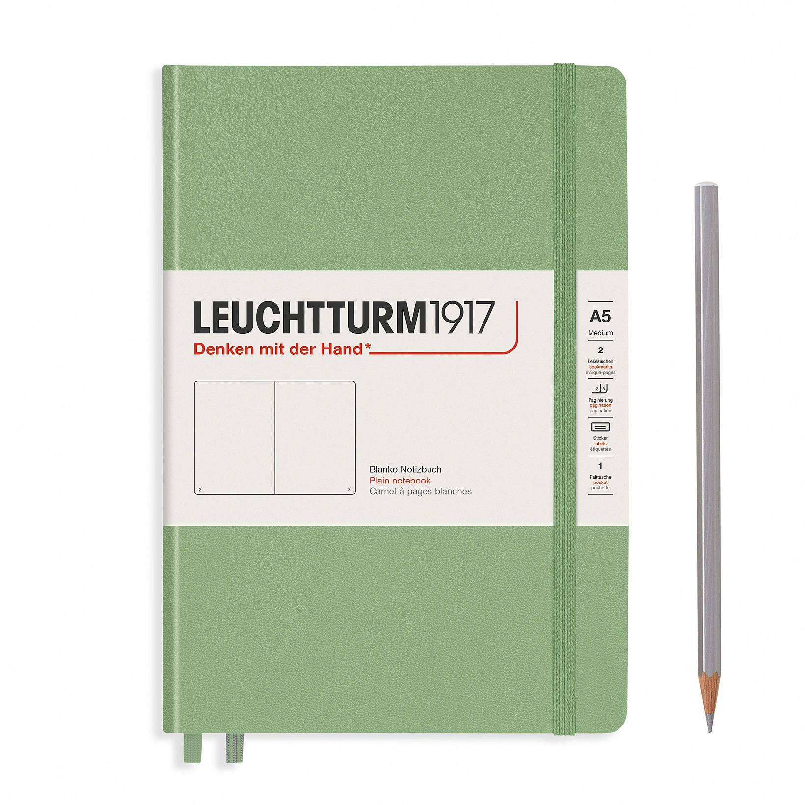 Leuchtturm 1917 Muted Color Medium Hardcover Dotted Notebook Powder ...
