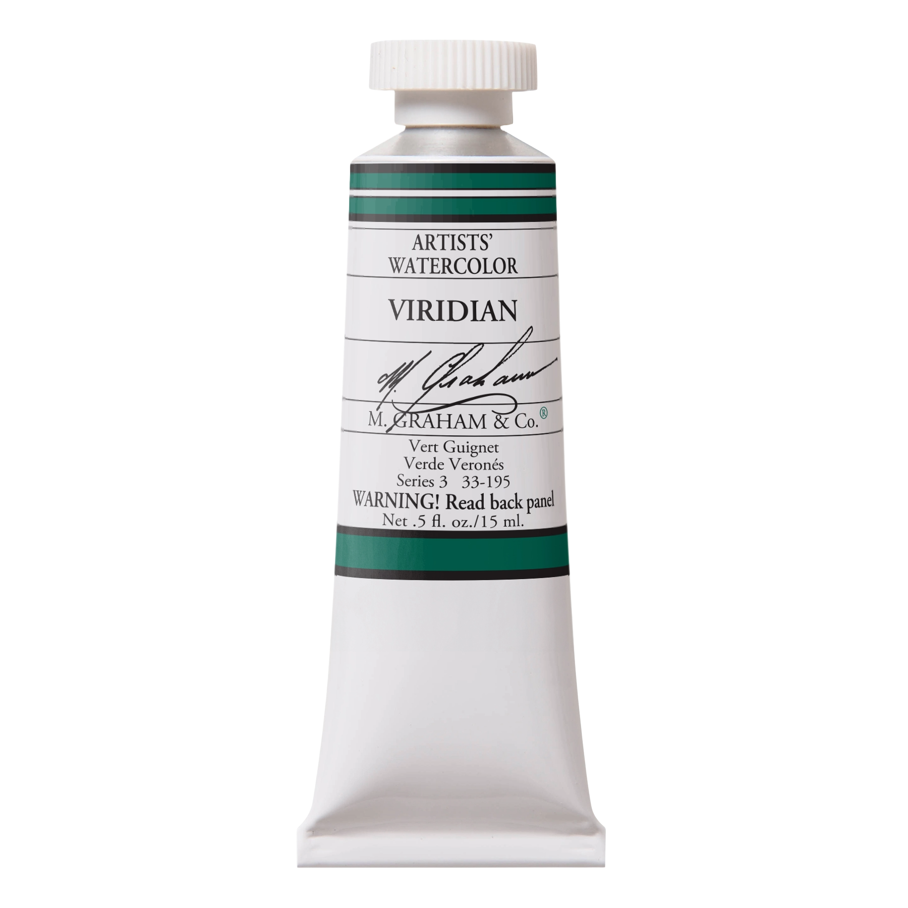 M. Graham Watercolor Series 3: 15ml Viridian - Wet Paint Artists ...