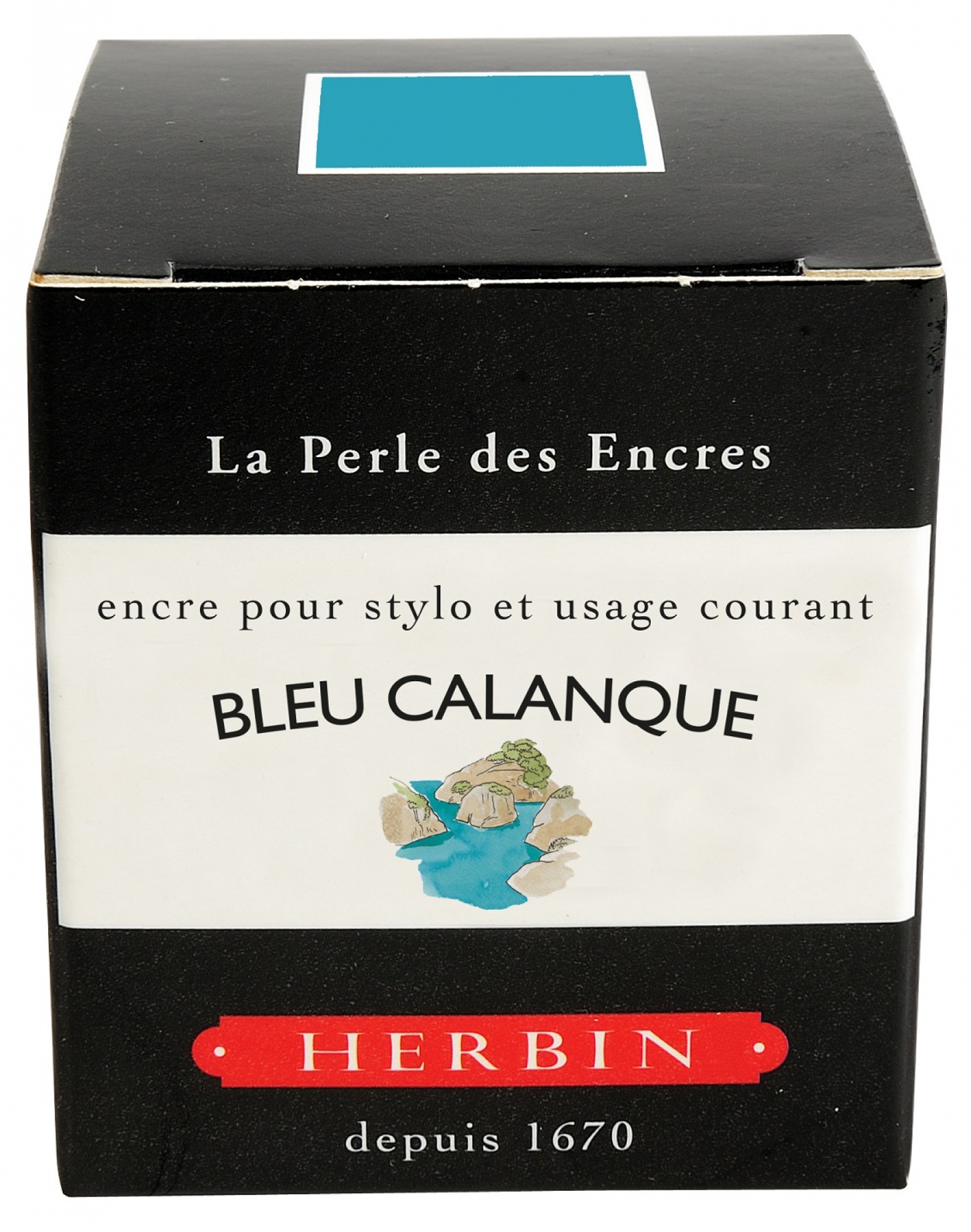 J. Herbin Fountain Pen Ink 30ml Bleu Calanque - Wet Paint Artists ...