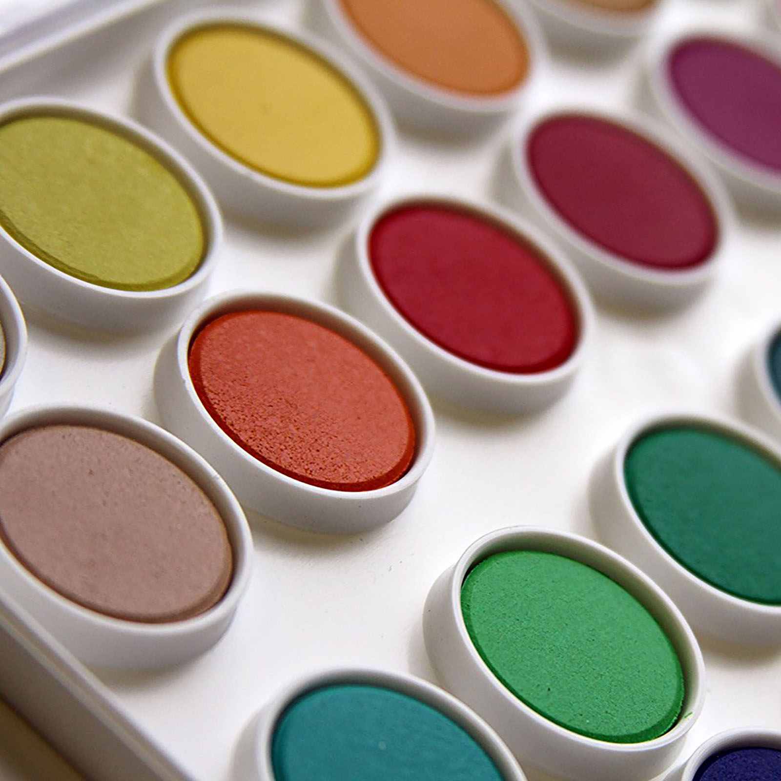 Angora Round Watercolor Pan 14 Set - Wet Paint Artists' Materials and ...