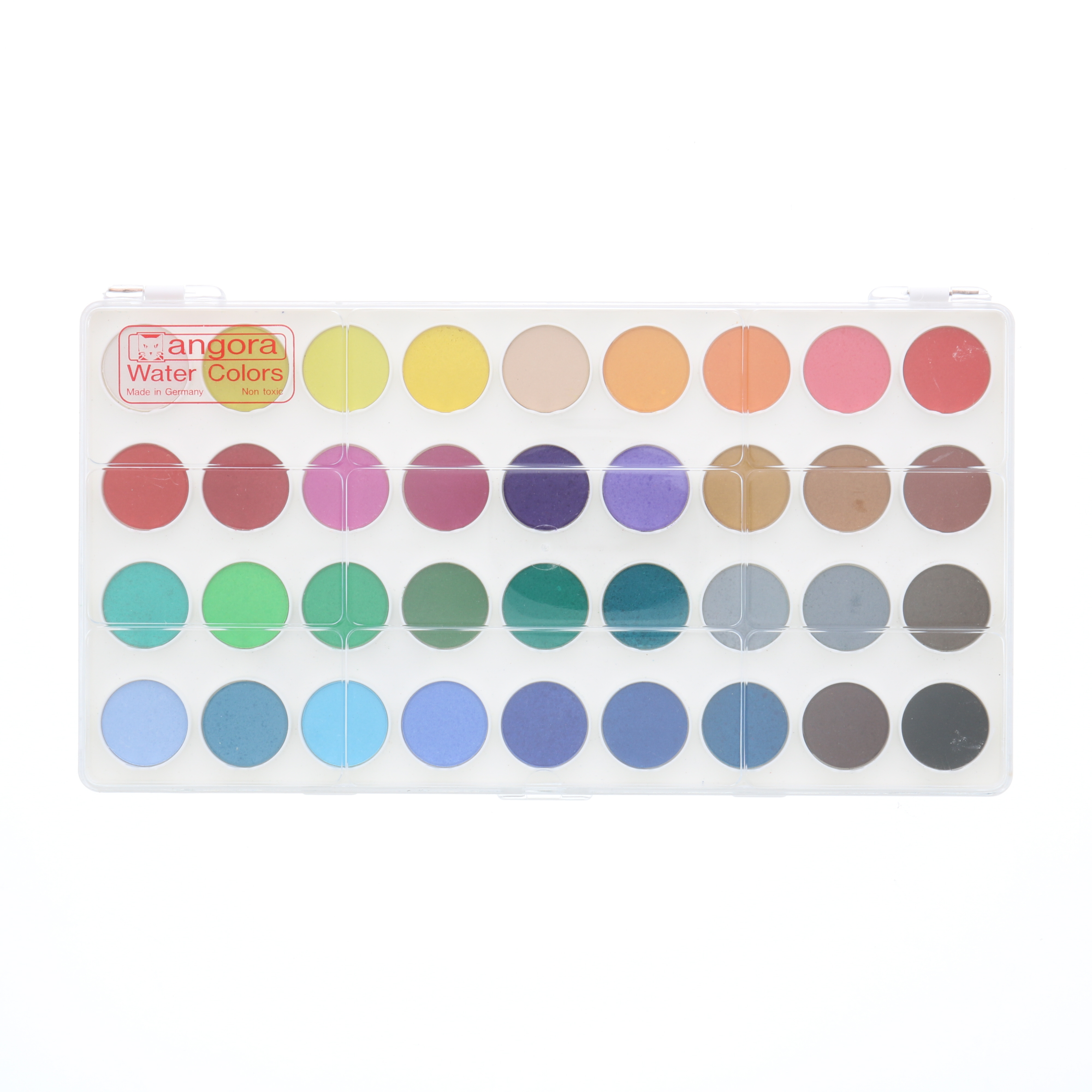 Angora Round Watercolor Pan 36 Set - Wet Paint Artists' Materials and ...