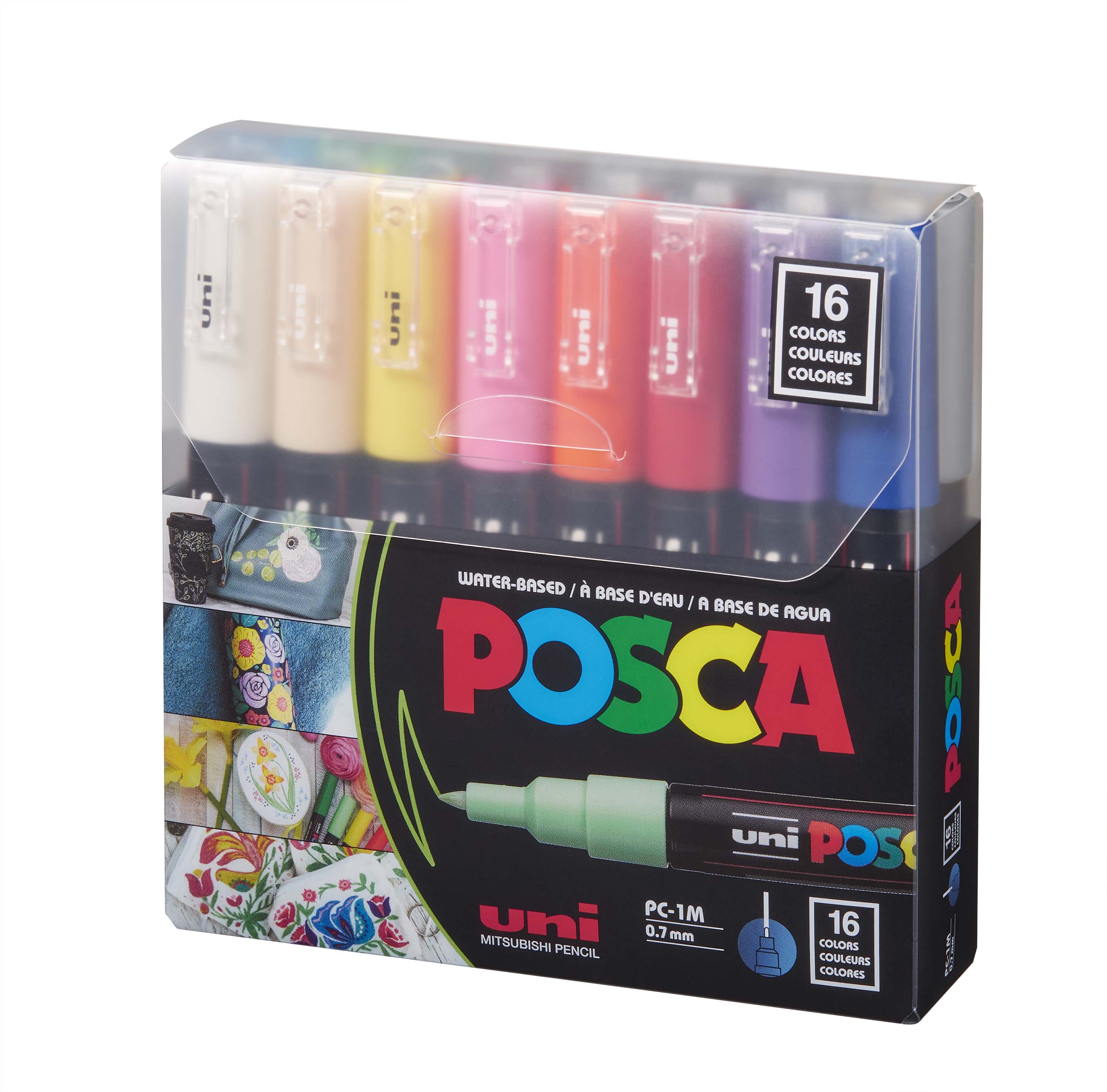 POSCA Paint Marker Set of 16 Basic Colors Extra Fine - Wet Paint ...