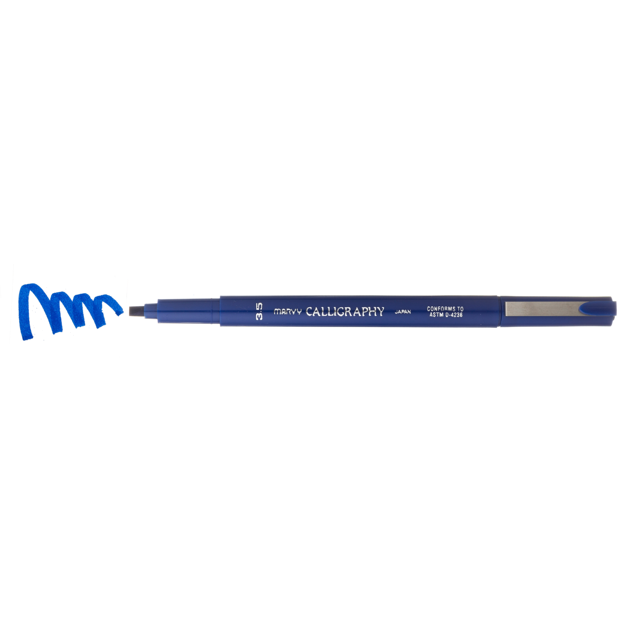 Uchida Marvy Calligraphy Pen 3.5mm Blue - Wet Paint Artists' Materials ...