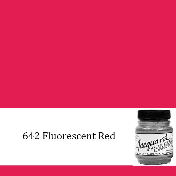Jacquard Acid Dye 1/2oz Fluorescent Red - Wet Paint Artists' Materials ...
