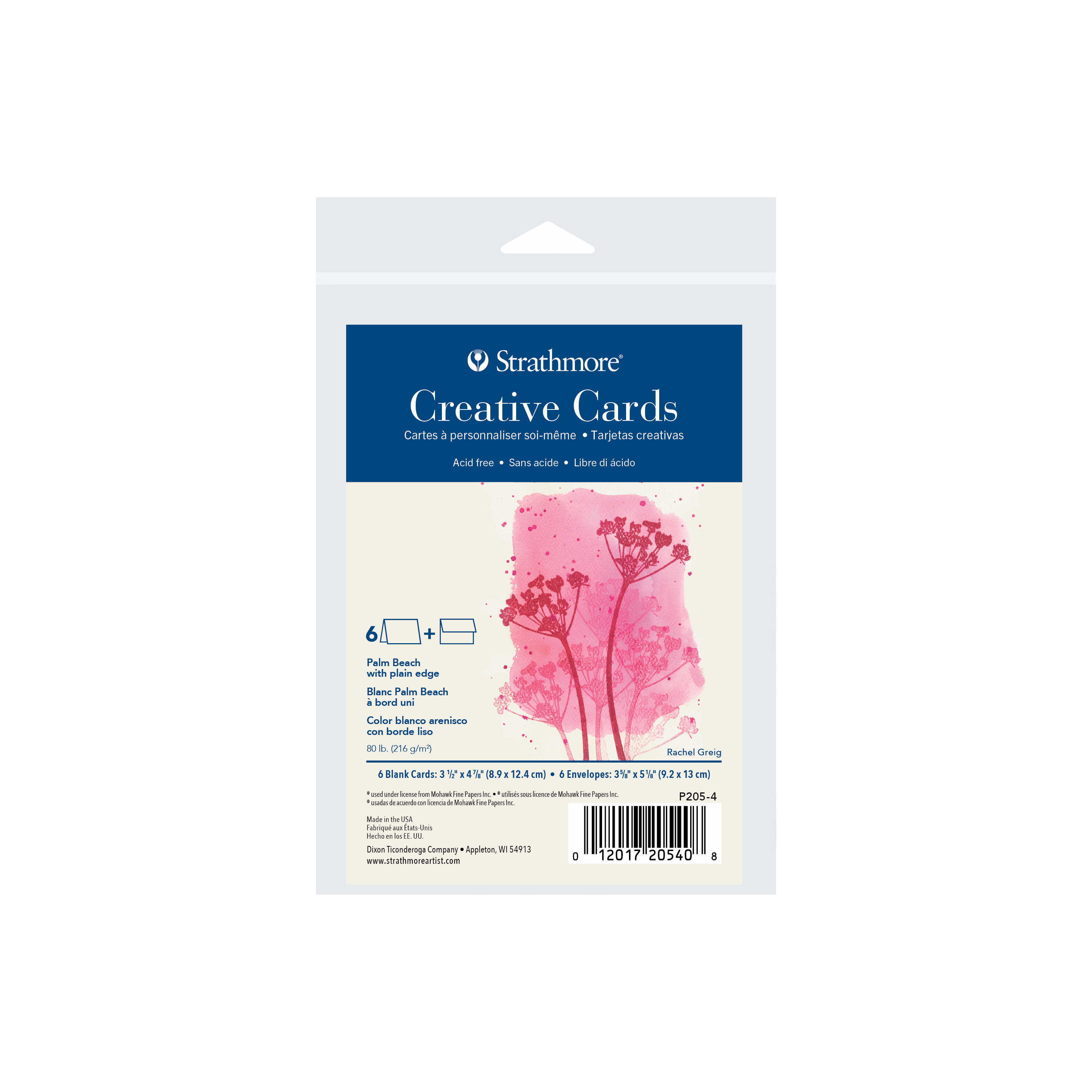 Strathmore Creative Cards 3X5" Palm Beach/Plain Edge 6 Pack - Wet Paint ...