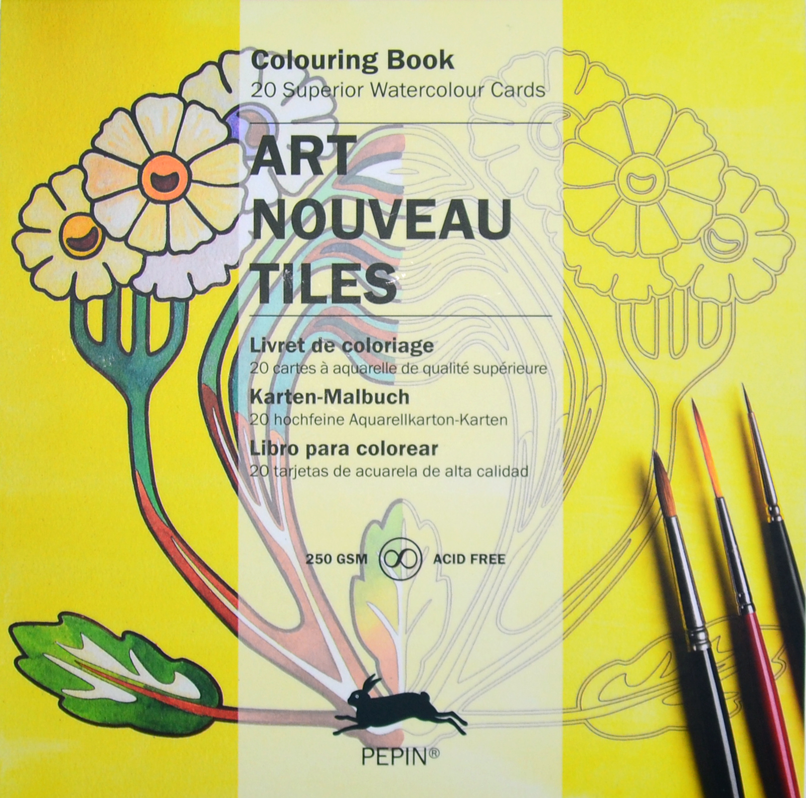 Pepin Press Artists' Coloring Book Square Tiles Art Nouveau - Wet Paint ...
