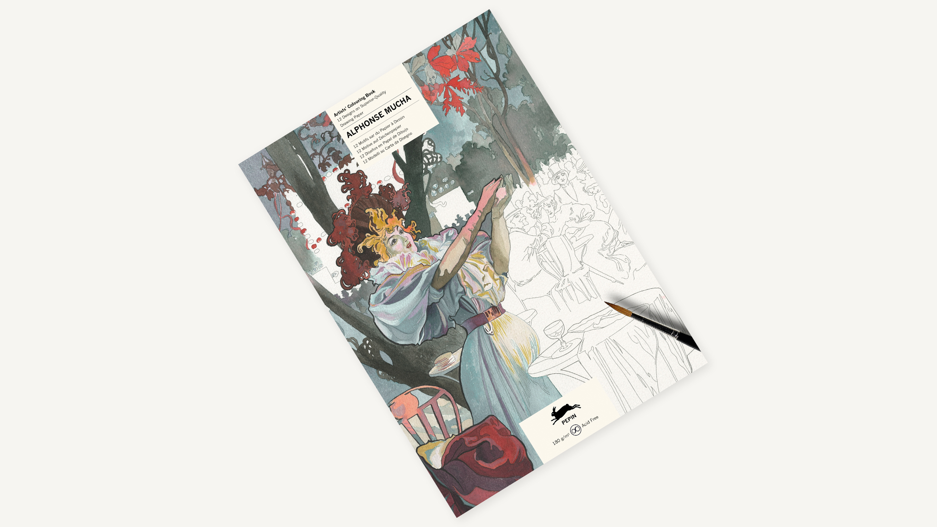Pepin Press Artists' Coloring Book Alphonse Mucha - Wet Paint Artists ...