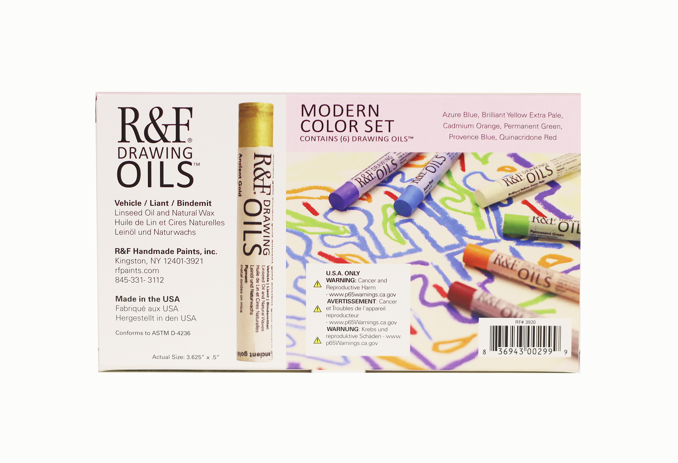 R&F Drawing Oils Modern 6 Color Set - Wet Paint Artists' Materials and ...