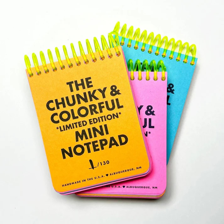 Next Chapter Studio The Chunky & Colorful Limited Edition Mini Notepad ...