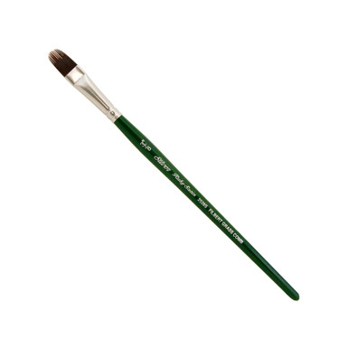 Silver Brush Ruby Satin Short-Handle Filbert Grass Comb 3/8-Inch - Wet ...