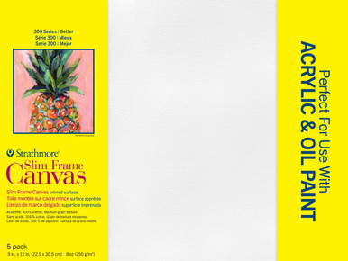 Strathmore 300 Series Slim Frame Canvas Panels 9X12 5 Pack - Wet Paint ...