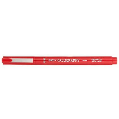 Uchida Marvy Calligraphy Pen 5.0mm Red - Wet Paint Artists' Materials ...