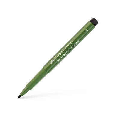 Faber-Castell Pitt Artist Pen 2mm Calligraphy Chromium Green Opaque ...