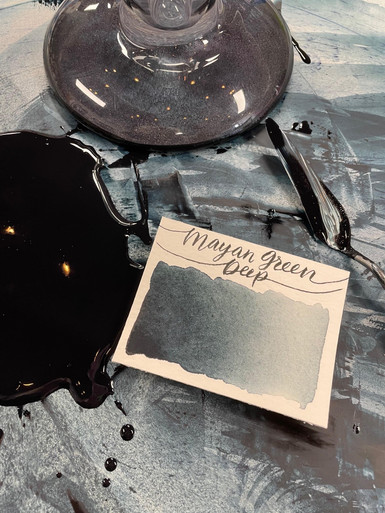 Stoneground Paint Watercolor 1/2 Pan Mayan Green Deep - Wet Paint ...