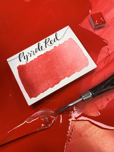 Stoneground Paint Watercolor 1/2 Pan Pyrrole Red - Wet Paint Artists ...