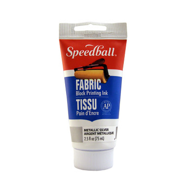 Speedball Fabric Block Printing Ink 2.5oz Metallic Silver - Wet Paint ...