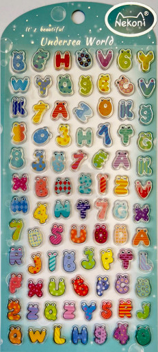 Nekoni Stickers Shiny Rainbow Letters & Numbers - Wet Paint Artists ...