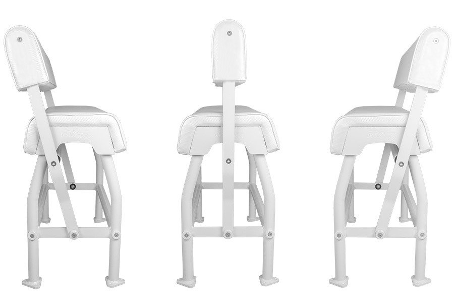 Swing Back Leaning Post Seat for Center Console Boats