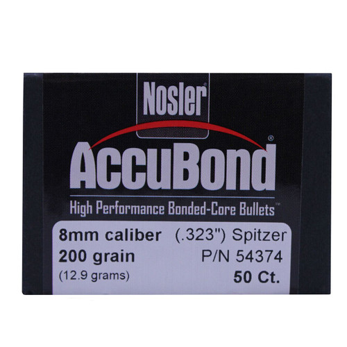 Nosler AccuBond Bullets 8mm (323 Diameter) 200 Grain Bonded Spitzer ...
