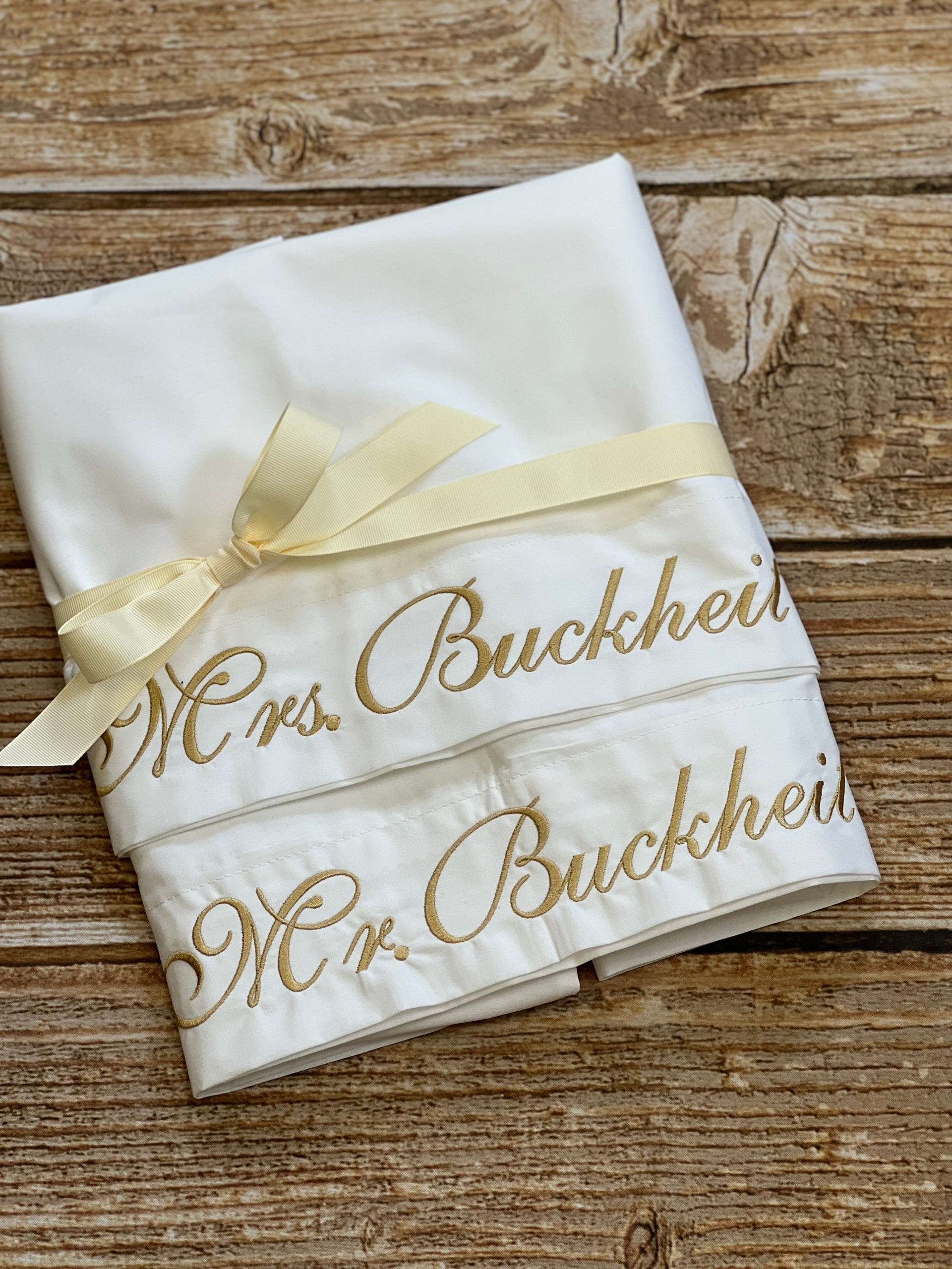 Custom Embroidered Pillowcases | Wicked Stitches Gifts