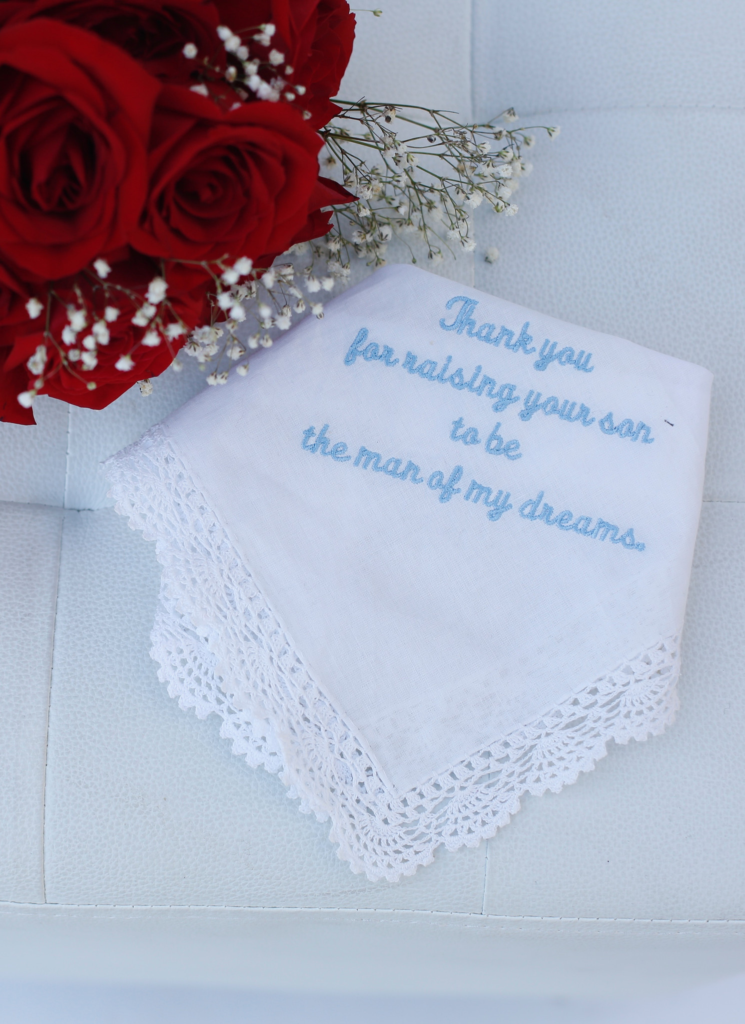 Wedding Keepsake Handkerchief | Wicked Stitches Gifts