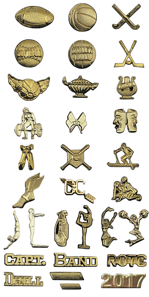 Gold Tone Metal Inserts - Meca Sportswear