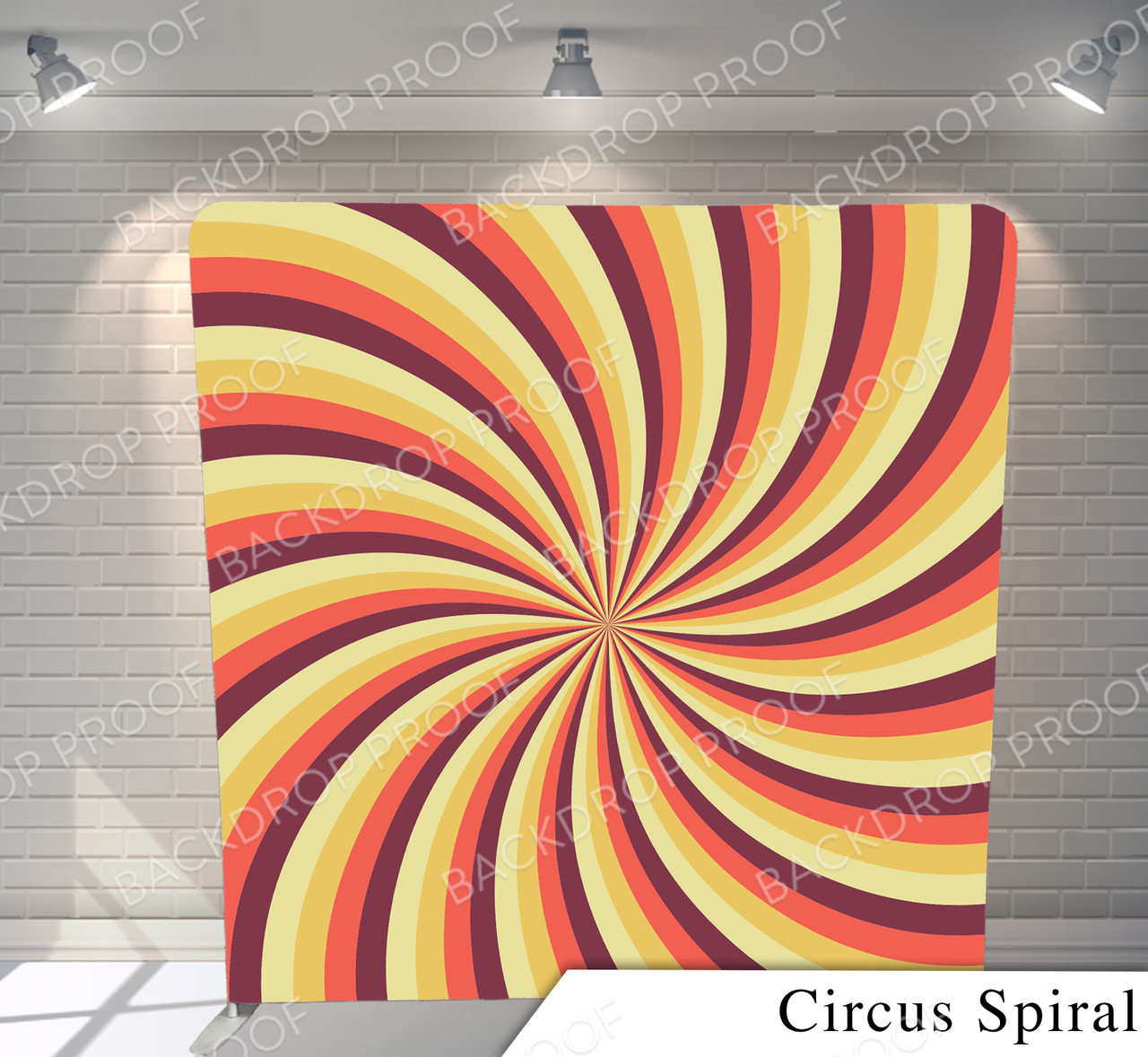 Pillow Cover Backdrop (Circus Spiral) - PB Backdrops