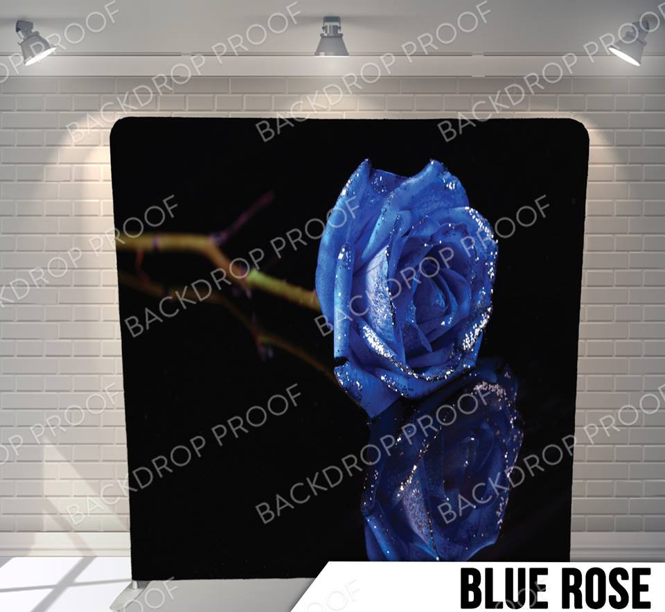 Pillow Cover Backdrop (Blue Rose) - PB Backdrops
