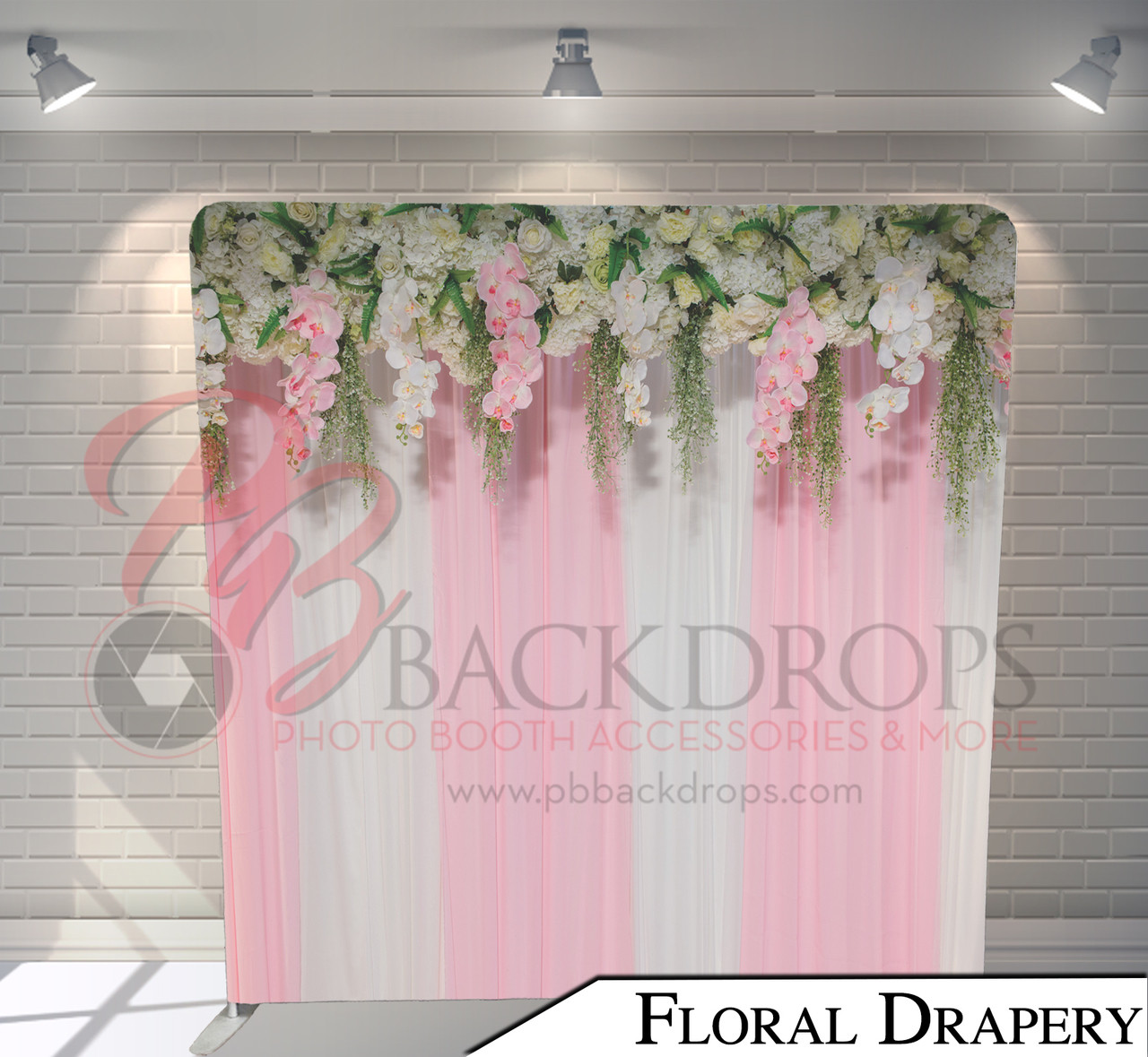 Pillow Cover Backdrop (Floral Drapery) - PB Backdrops