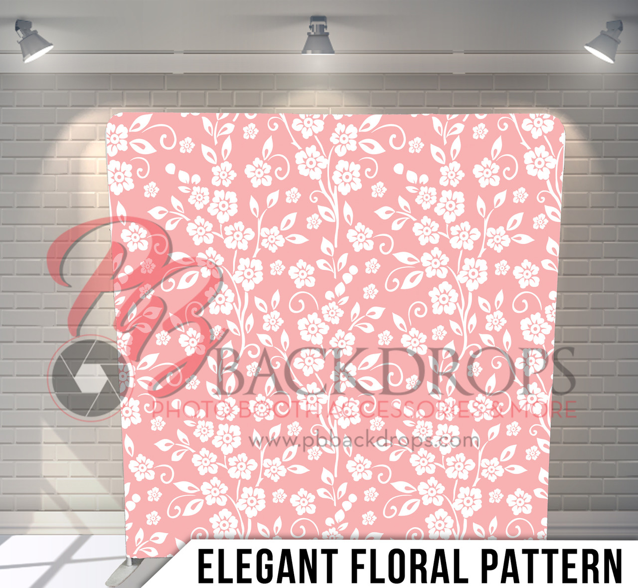 Pillow Cover Backdrop (Elegant Floral Pattern) - PB Backdrops