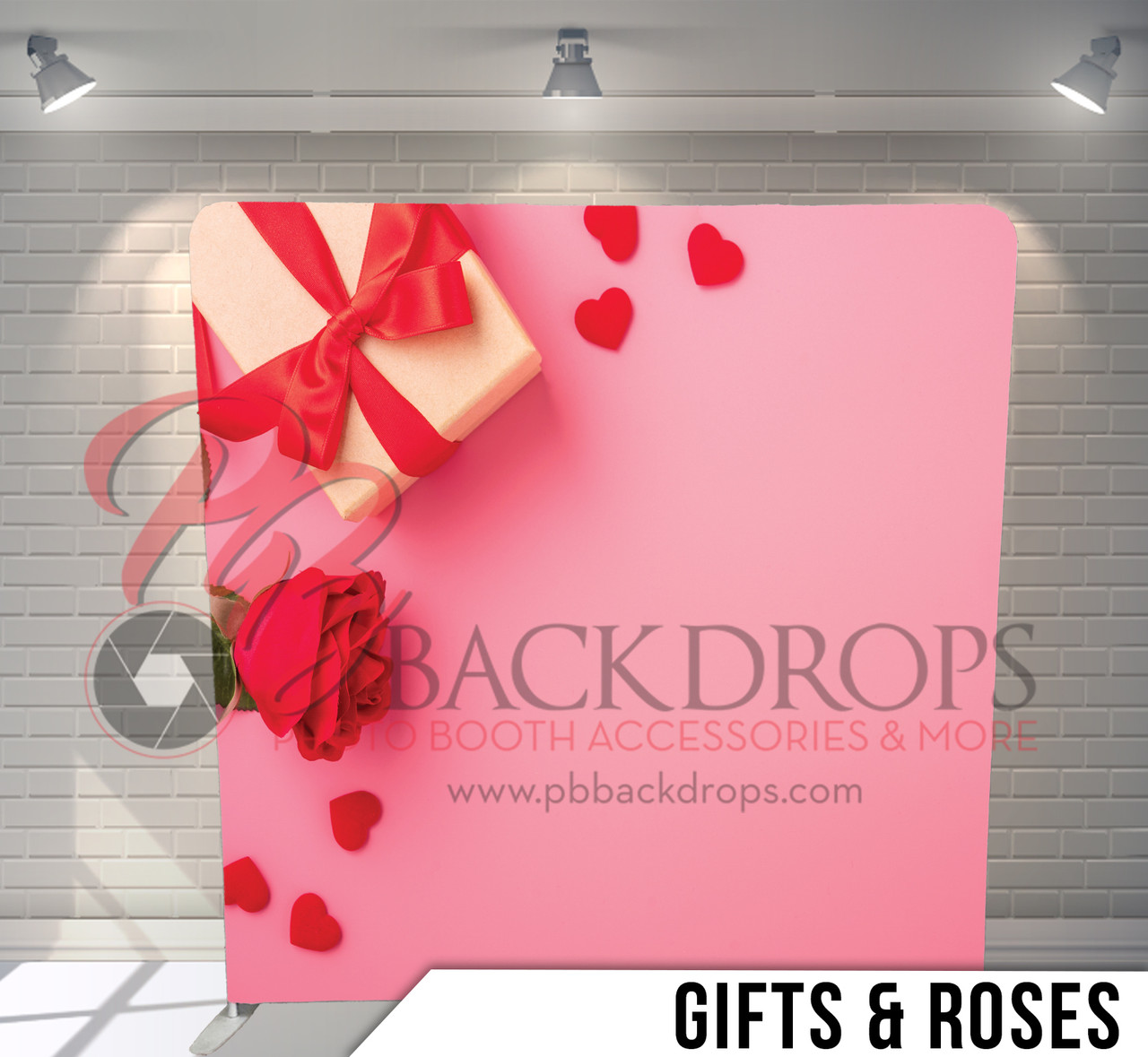 Pillow Cover Backdrop (Gifts and Roses) - PB Backdrops