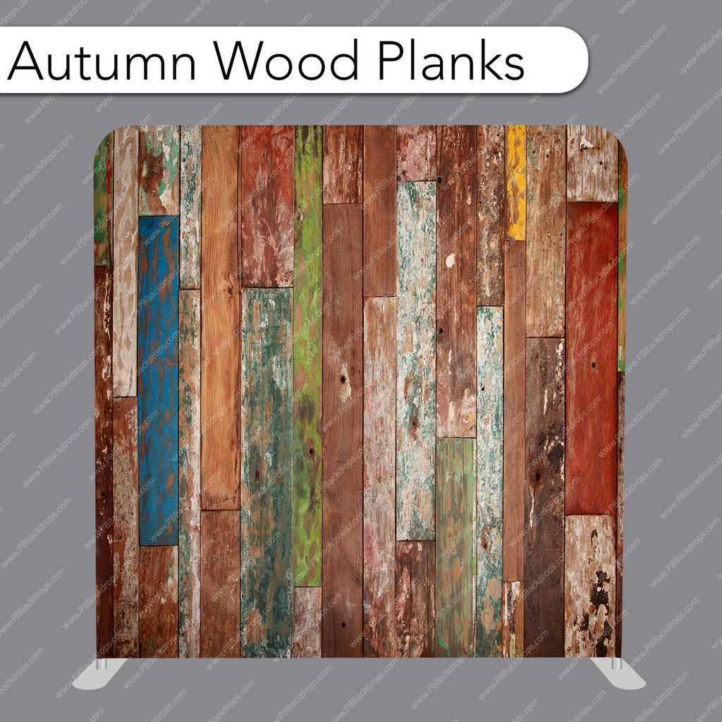 Pillow Cover Backdrop (Autumn Wood Planks) - PB Backdrops
