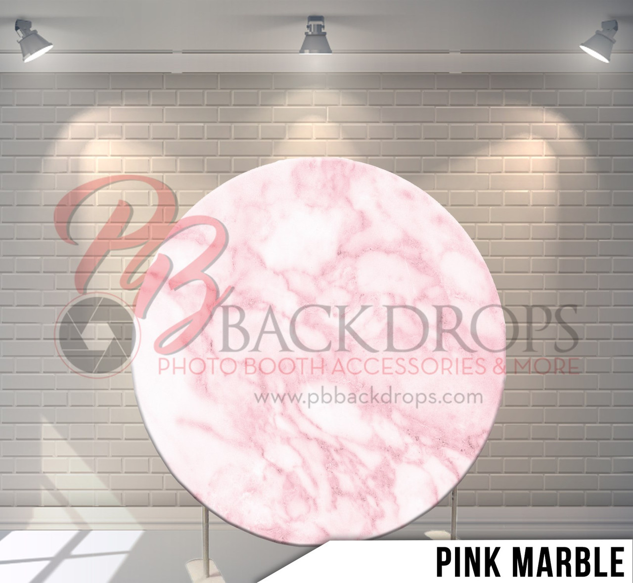Circle Display 7ft. (Pink Marble) Single side - PB Backdrops