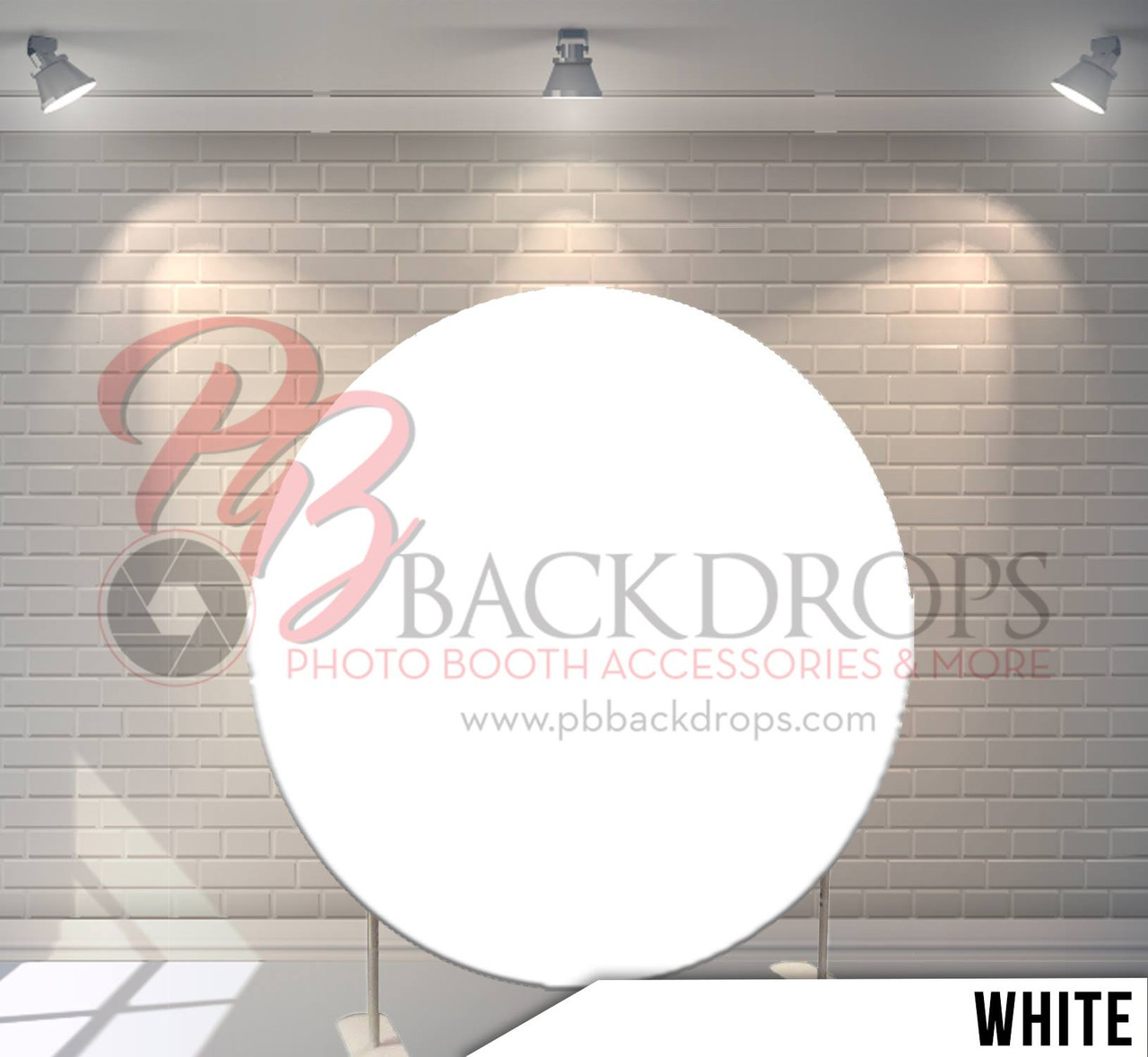 Circle Display 7ft. (White) Single sided - PB Backdrops