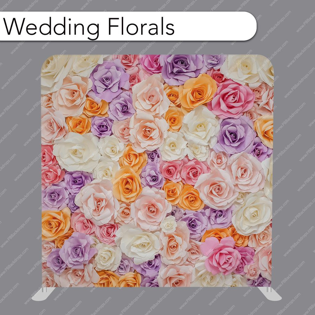 Pillow Cover Backdrop (Wedding Florals) - PB Backdrops
