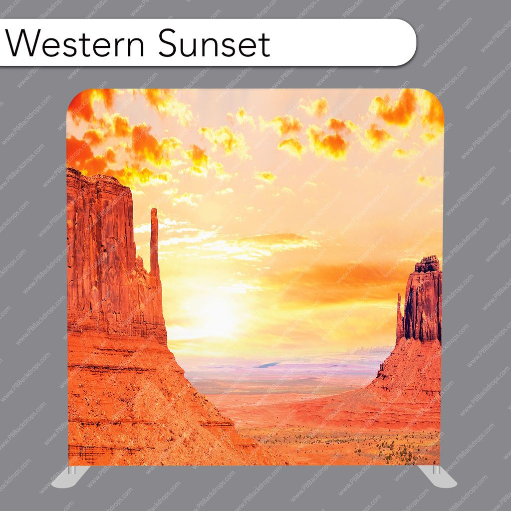 Pillow Cover Backdrop (Western Sunset) - PB Backdrops