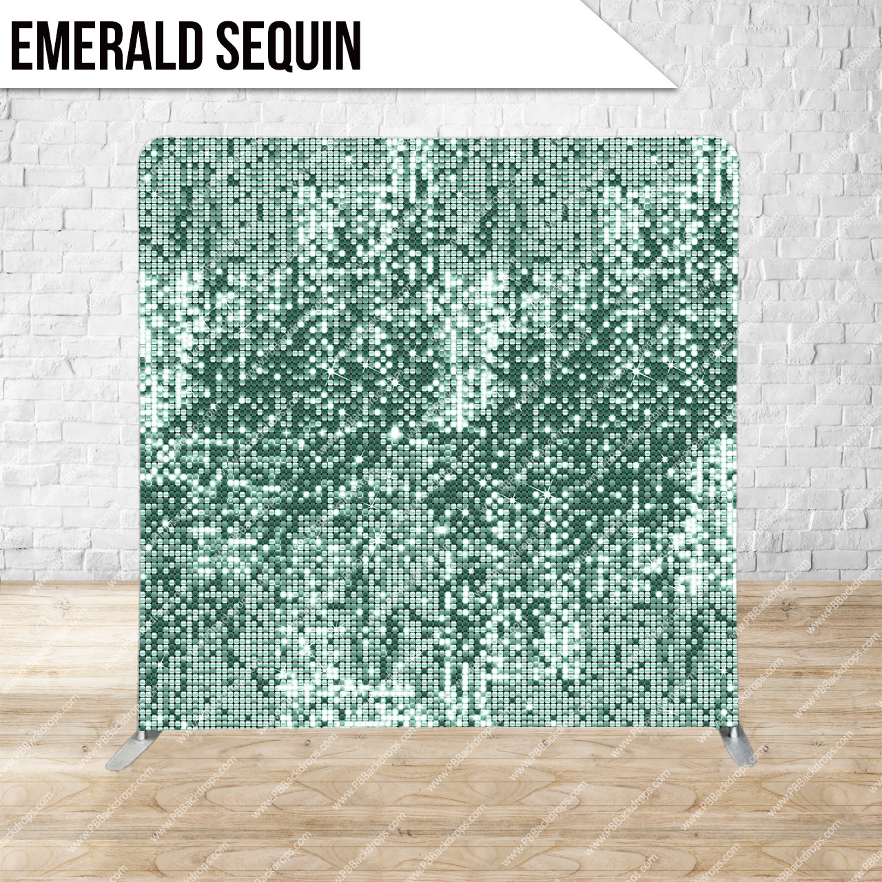 Pillow Cover Backdrop (Emerald Sequin) - PB Backdrops