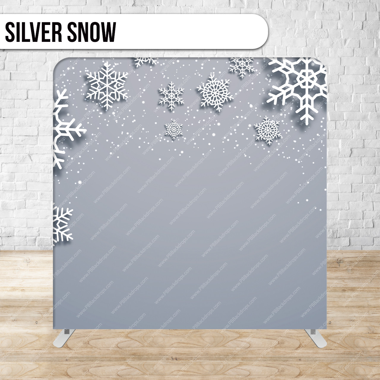 Pillow Cover Backdrop (Silver Snow) - PB Backdrops